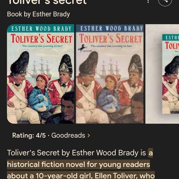 Other | Tolivers Secret Book By Esther Wood Brady | Poshmark